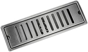 Floor Drain Bathroom Linear Shower Rectangle Stainless Steel Black ...