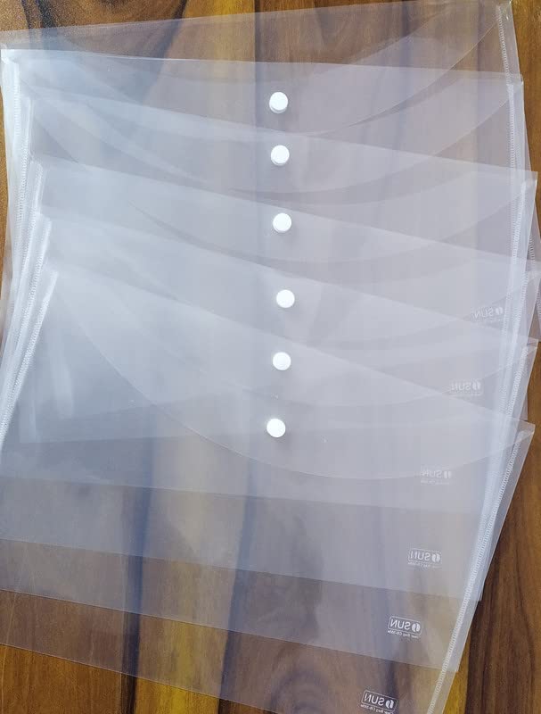 A4 Size My Clear Bag (Set of 6), Full Size A4, Transparent Plastic ...