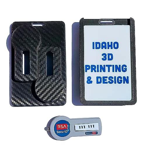 Amazon.com: Dual RSA Token Holder - 1-3 Badge Slots - Carbon Fiber (2 ...