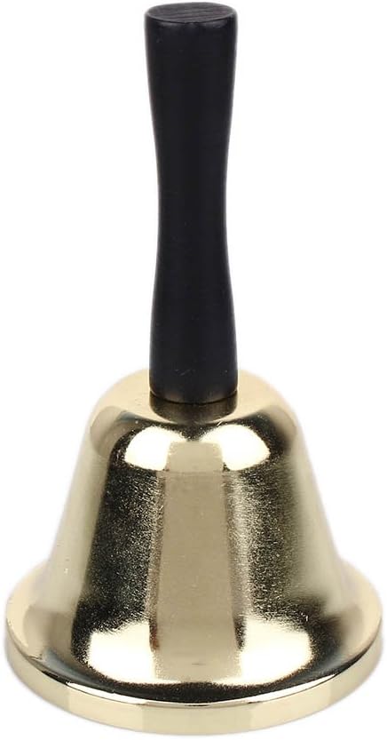 Hand Bell Metal Tone Ring Alarm Hand Hold Service Call Bell Desktop ...