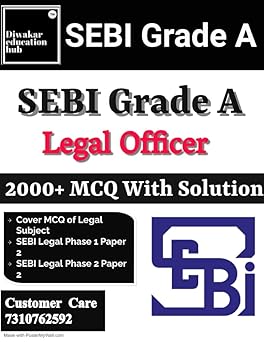 SEBI Grade A Legal Officer [Phase 1 Paper 2 ,Phase 2 Paper 2] Practice ...