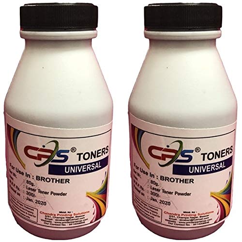 CPS Black Mono Toner Powder for Brother Printer Universal (2 PC Pack ...