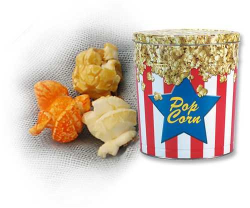 Amazon.com: 3.5 Gallon 3 Way Popcorn Tin - Popcorn
