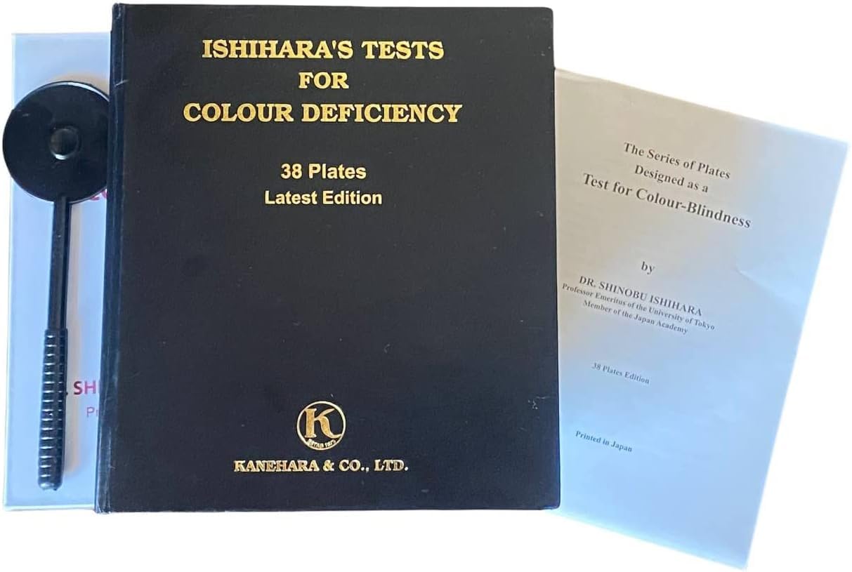 Amazon.com: Ishihara Test Chart Books for Color Deficiency 38 Plates ...