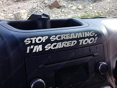 Amazon.com: Stop Screaming I'm Scared Too! Funny Dash Stickter fits ...