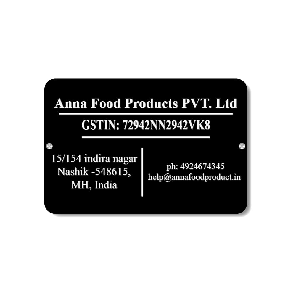 CRAFTEEZY® Customised Bussiness Name Plate With GST Number Acyrlic ...