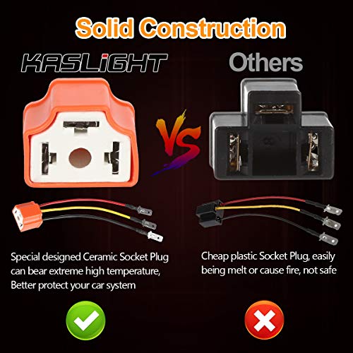 Snapklik.com : KASLIGHT Ceramic H4 Sockets H4 9003 HB2 Wiring Harness ...