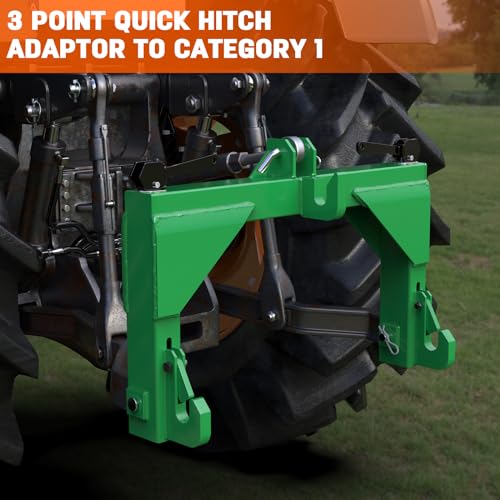 Snapklik.com : Green Heavy Duty 3 Point Quick Hitch Adaption, 3000 Lbs ...