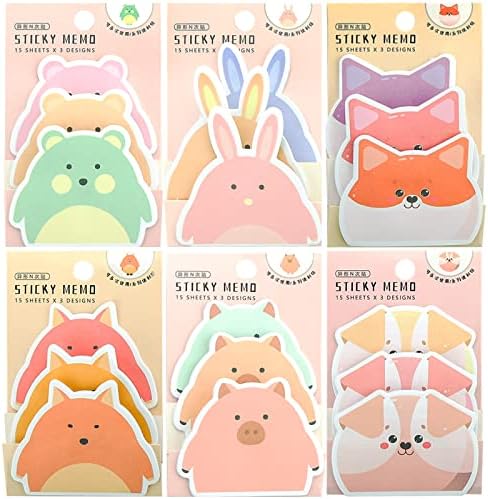 Amazon.com : Whaline 180Pcs Cute Sticky Notes Colorful Candy Self ...
