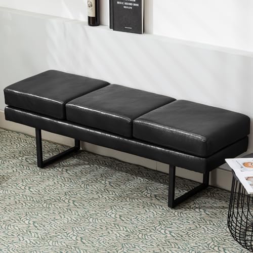 Amazon.com: Furniwell Waiting Room Bench with 3 Seats,Faux Leather ...