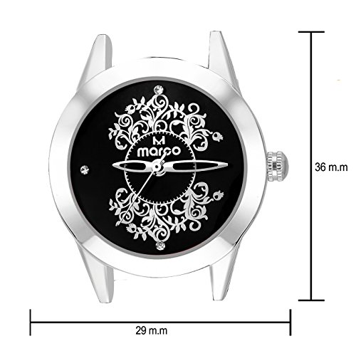 Buy Marco Black Dial Silver Chain Women's Analog Watch Online at Low ...
