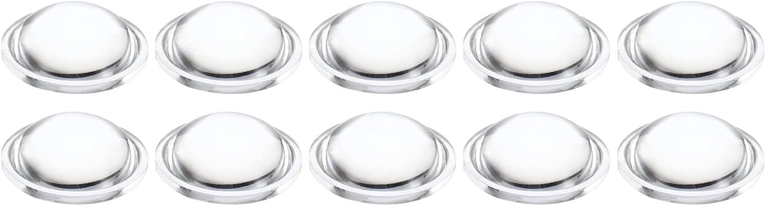 PATIKIL Diameter 23mm Height 8mm Flat Convex Lens, 10 Pcs Acrylic LED ...