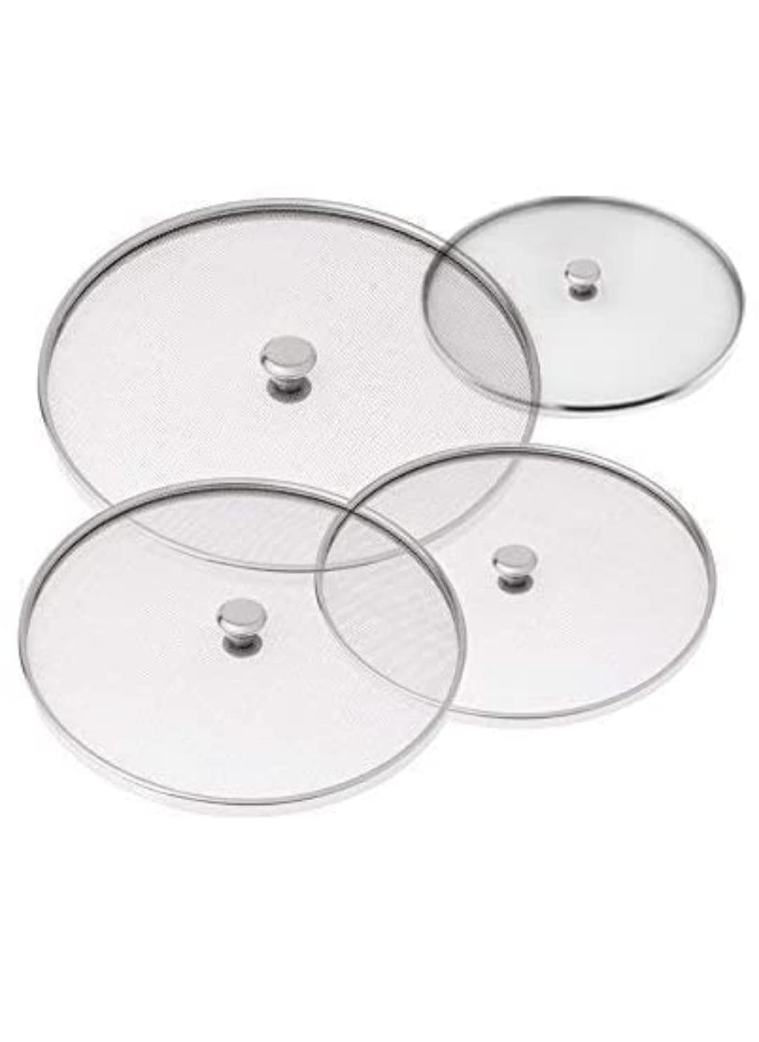 Vankab Stainless Steel Net Vessel Cover/Lids/Mesh Lids -Set of 4 (Big ...