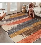 Amazon.com: Ciicool Modern Abstract Rug for Living Room, 5'x7' Machine ...
