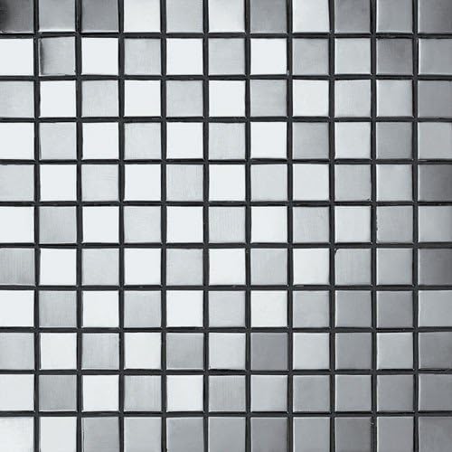 Square Stainless Steel Mosaic Tile Mesh Backed Sheet 12" X 12" Mesh ...