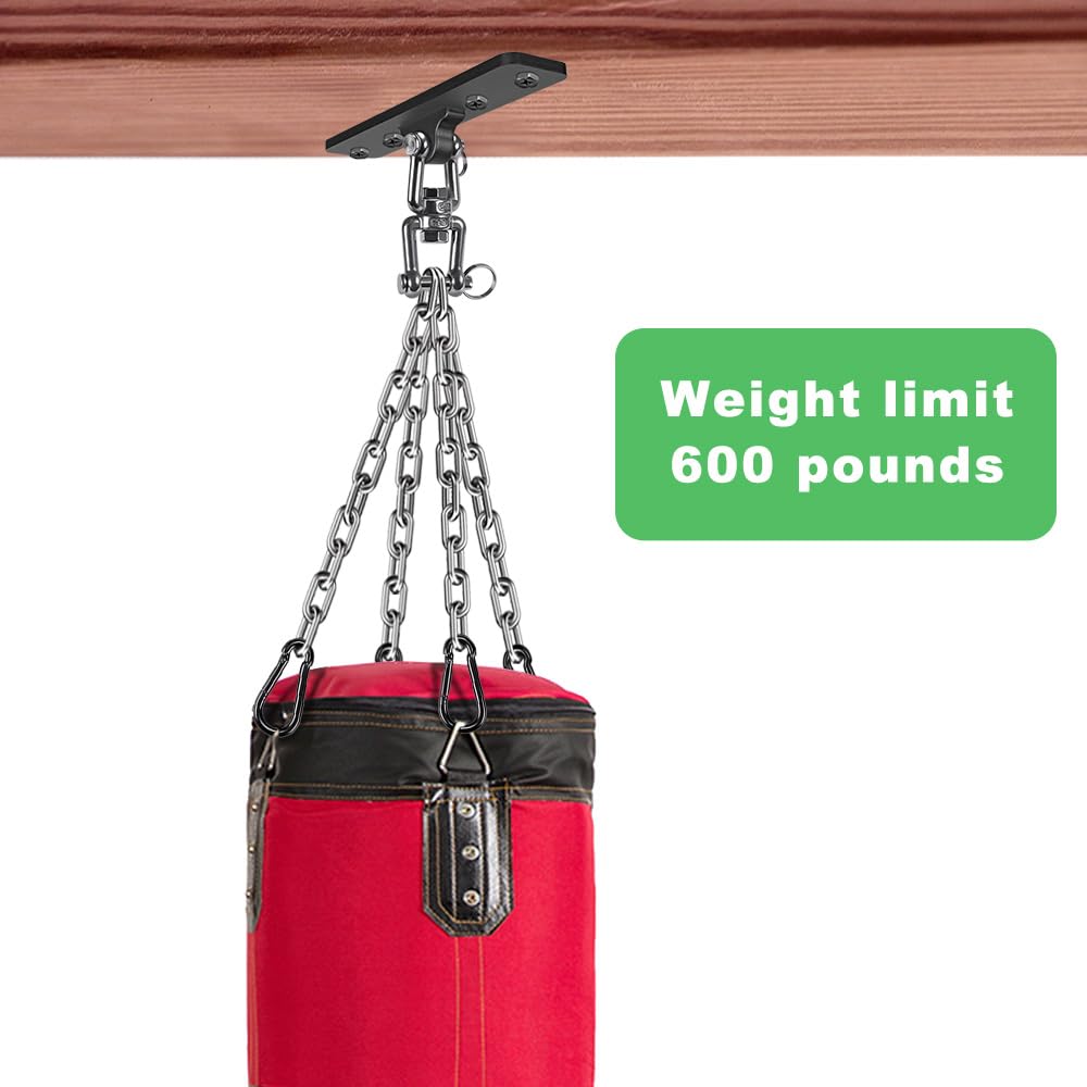 Dolibest Swing Ceiling Hanger, Heavy Duty Punching Bag Hook Bracket Set ...