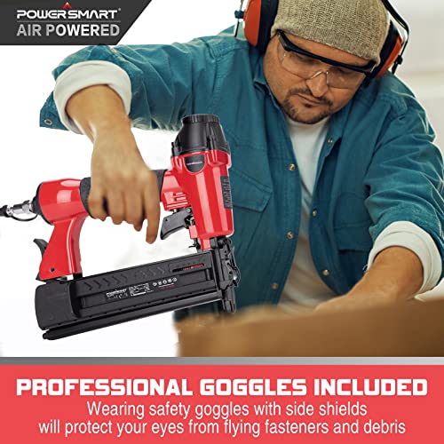 Snapklik.com : PowerSmart Pneumatic Brad Nailer, 2 In 1 Nail Gun And ...