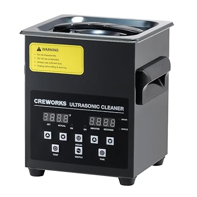 Amazon.com: CREWORKS 2L Digital Ultrasonic Cleaning Machine with Degas ...