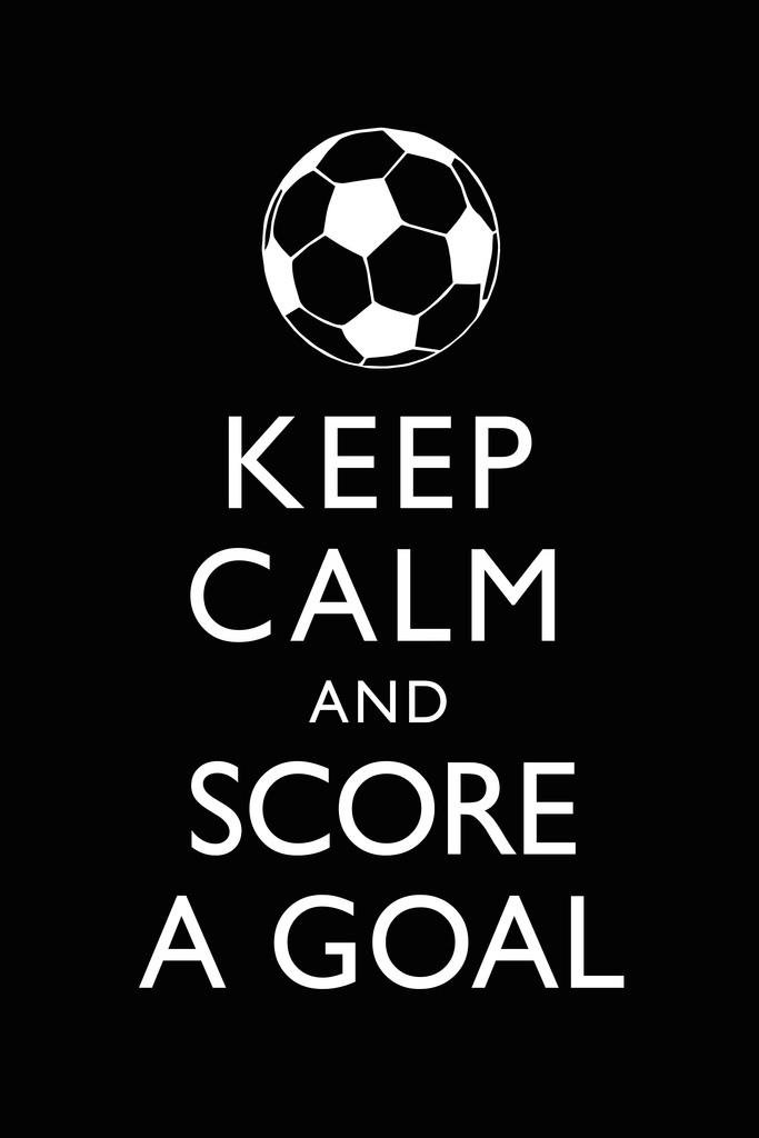 Amazon.com: Keep Calm Score A Goal Soccer Black Cool Wall Art Print ...