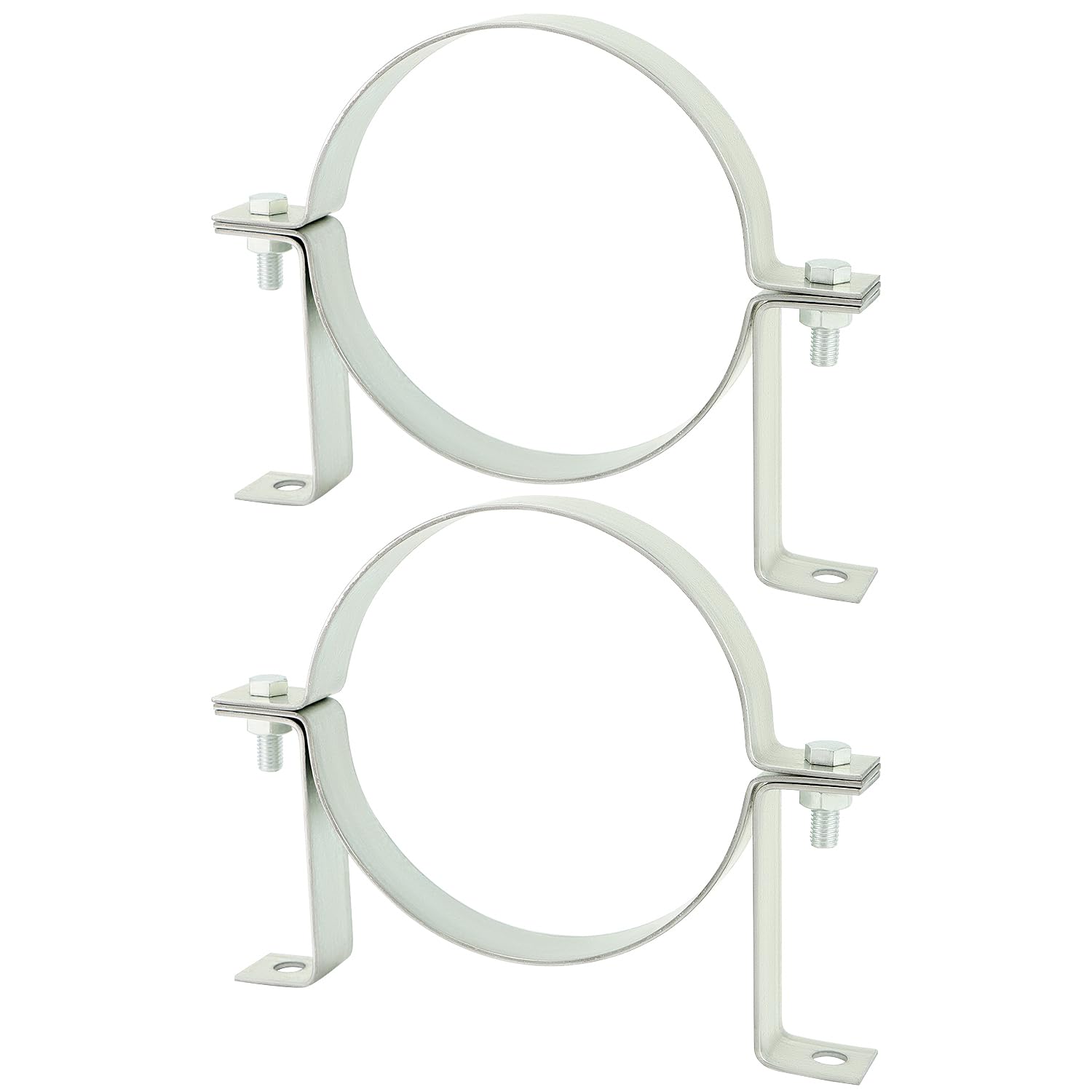 QWORK 6 Inch B Vent Wall Strap Round Gas Vent Pipe Strap Rigid Split ...