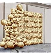 Amazon.com: Orgnafey Square Foil Metallic Silver Balloons Wall Tunnel ...
