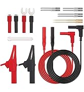 Proster Multimeter Probe Test Lead Kit with Alligator Clips Replaceable ...