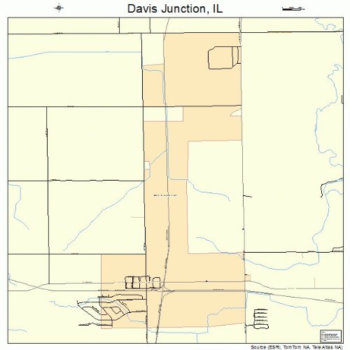 Amazon.com: Large Street & Road Map of Davis Junction, Illinois IL ...