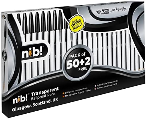 nib! Ballpoint Pen Green, Comfortable Biro Pens, Medium Point (1.0mm ...