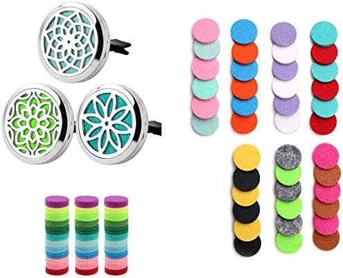 Amazon.com : 3 PCS Essential Oil Car Diffuser Vent Clips + 42pcs ...