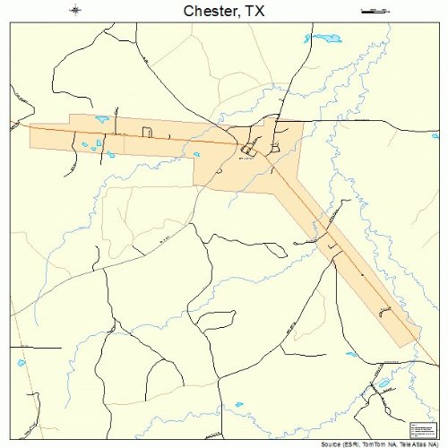 Amazon.com: Large Street & Road Map of Chester, Texas TX - Printed ...