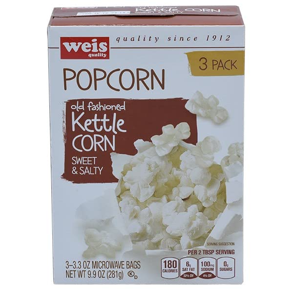 Amazon.com: Weis Quality, Microwave Popcorn Kettle Corn, 9.9 Ounce