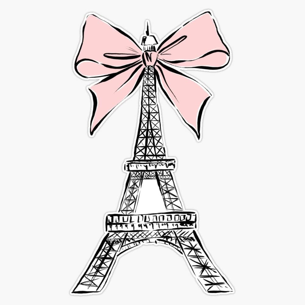 Amazon.com: Eiffel Tower Bumper Sticker Vinyl Decal 5 inches : Automotive