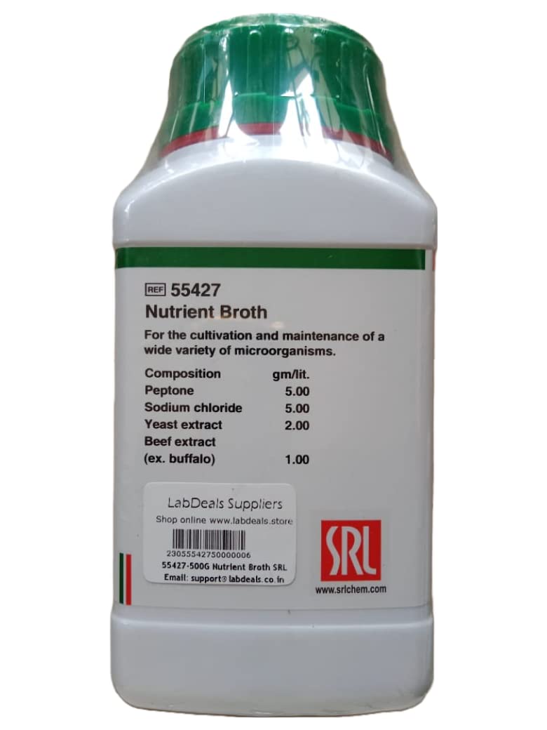 SRL Nutrient Broth 500Gm, Storage : 8 to 25°C (Cool & dry area), Shelf ...