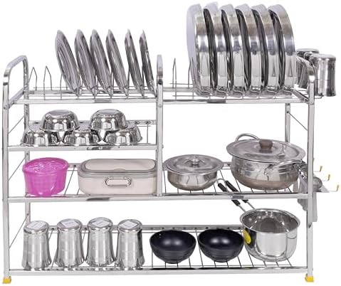 NAVUM ROSHANI Kitchen Stand, Bartan Stand Stainless Steel Kitchen Rack ...