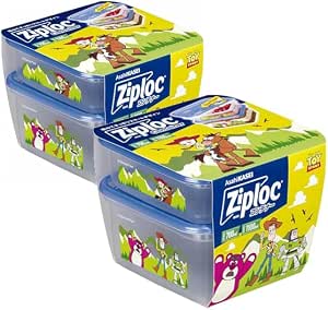 Amazon.co.jp: Ziploc Disney 24 Toy Story Containers (1 Square 23.7 fl ...