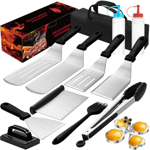 Amazon.com : Griddle Accessories Kit, 16pcs Flat Top Grill Griddle ...