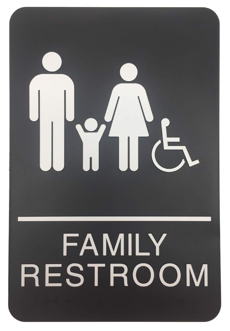 London Health Products Family Accessible Ada Compliant Restroom Sign ...
