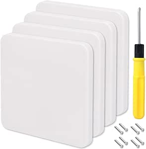 Acmerota Single Blank Plate Hidden Screw Hole 1 Gang Electrical Socket ...