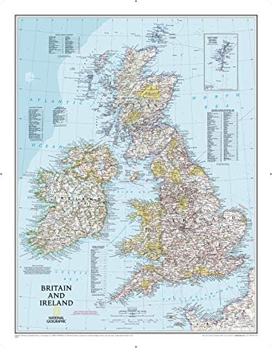 UK Map - Classic Wall Map Of The United Kingdom Poster - Front ...