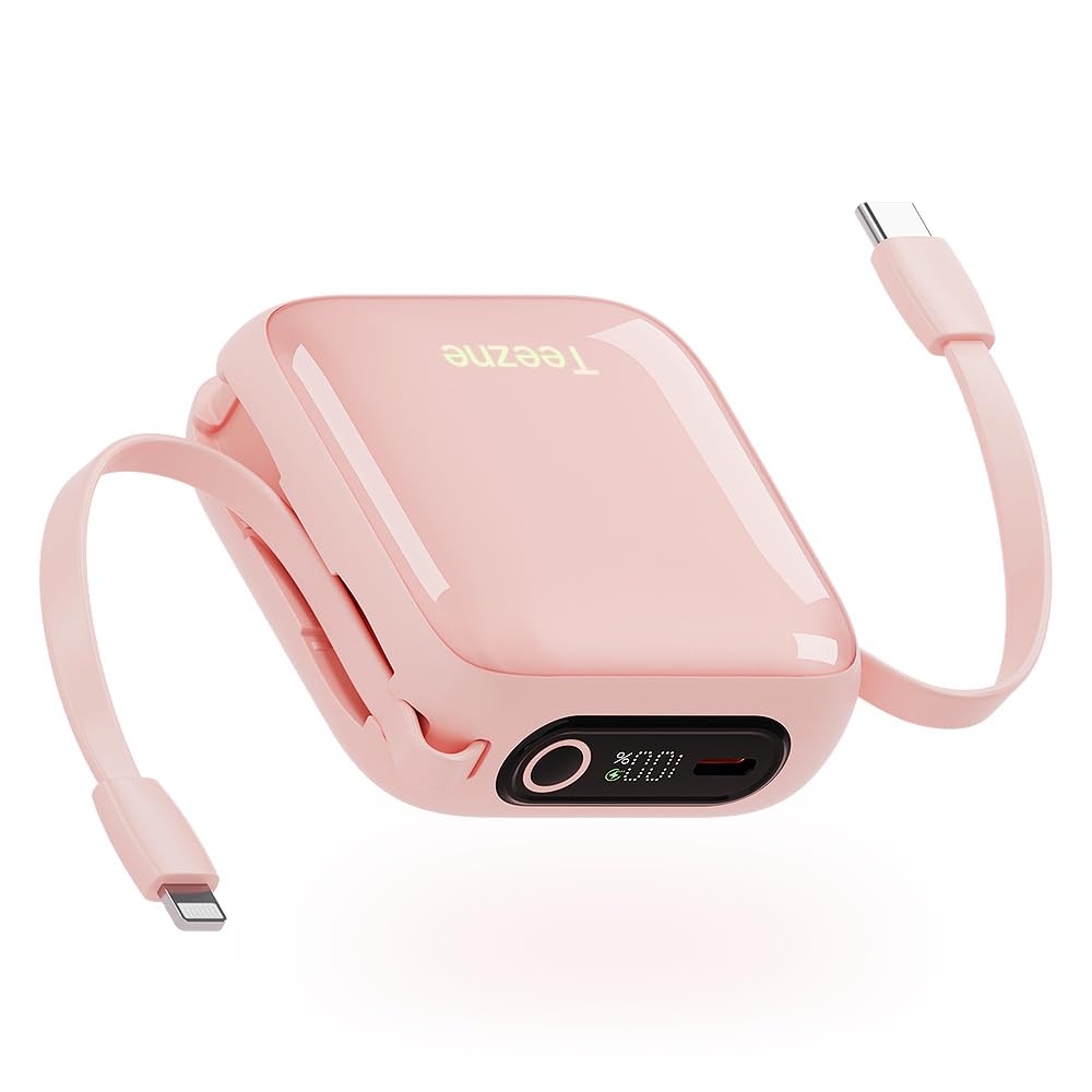 Amazon.com: Teezne Small Portable Charger iPhone 10000mAh USB C Power ...