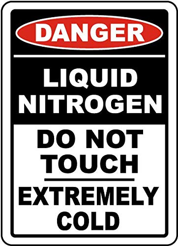 Liquid Nitrogen Do Not Touch Sign | Waterproof Sticker : Amazon.in ...