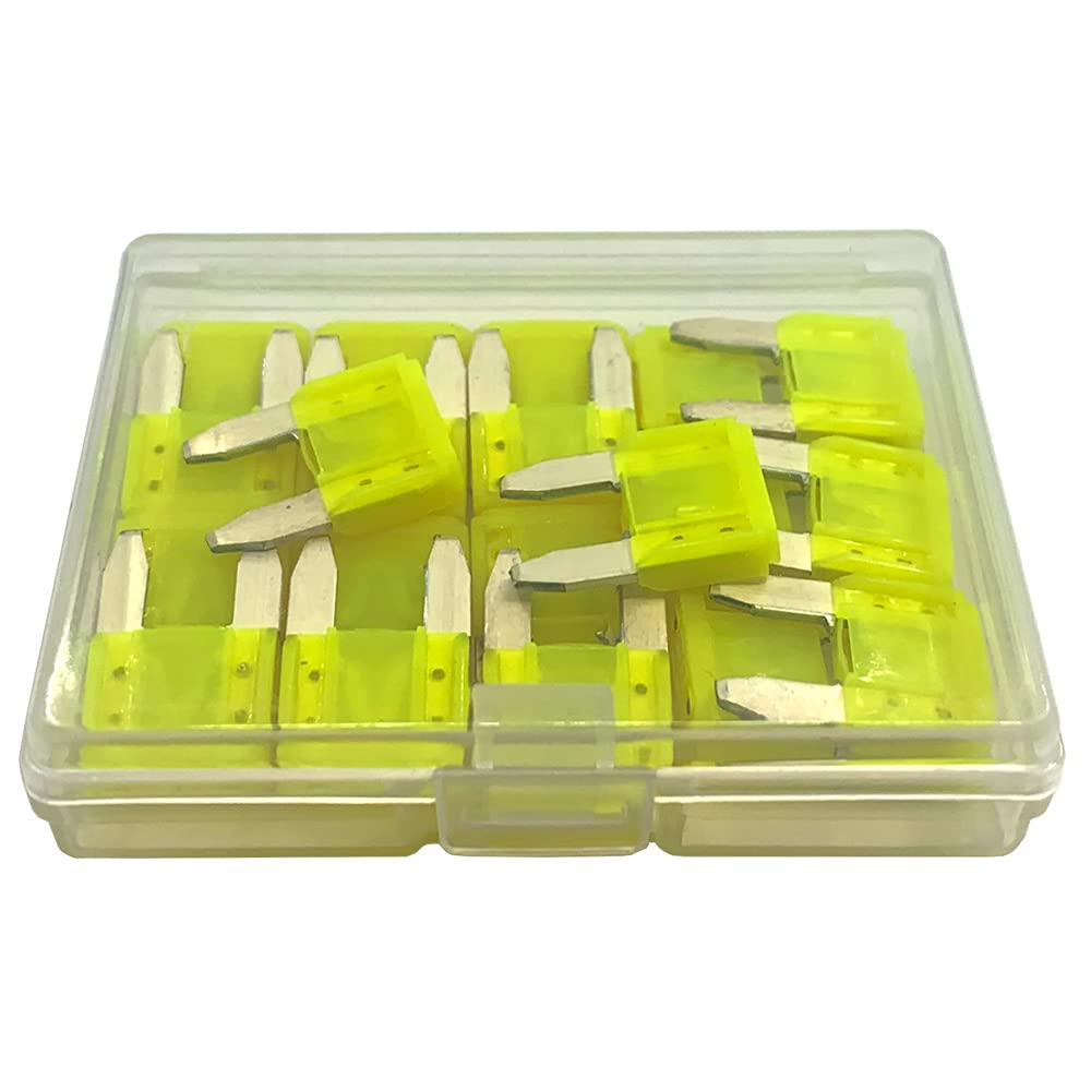 Snapklik.com : 20pcs 20A Mini Blade Fuse And 1 Fuse Puller ATC/ATO 32V ...