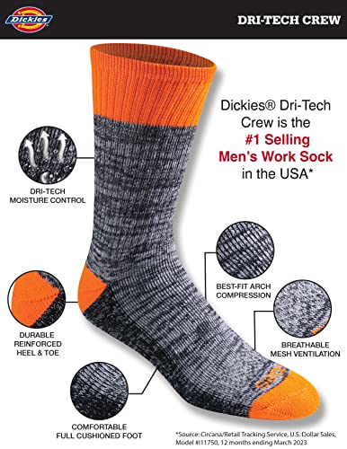 Snapklik.com : Mens Dri-Tech Moisture Control Crew Socks Multipack