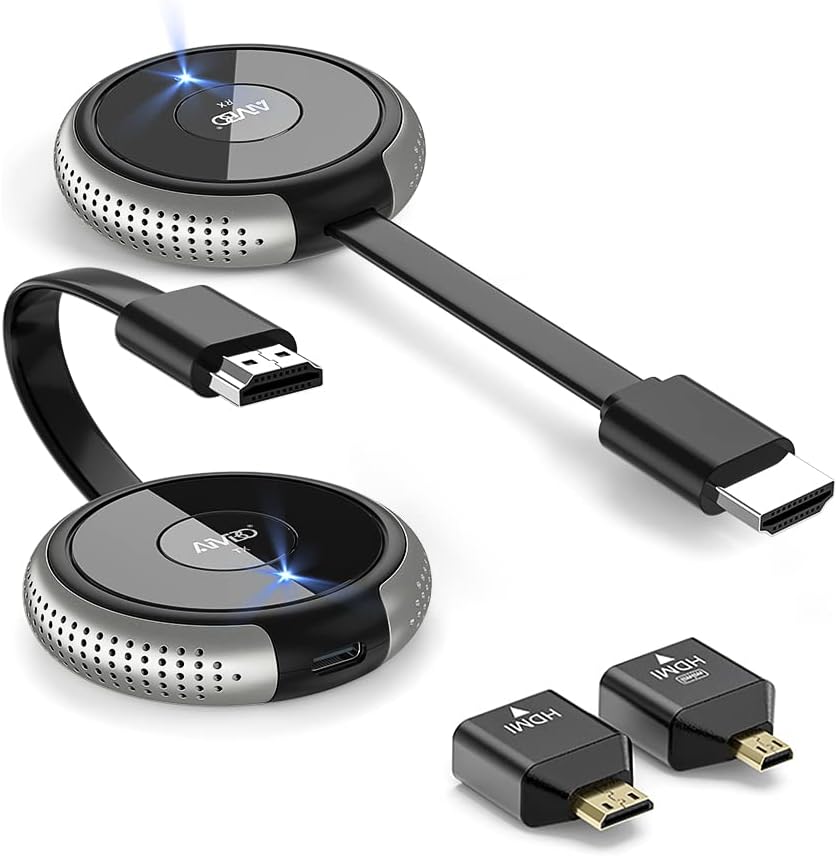 Amazon.com: Wireless HDMI Transmitter and Receiver, Plug & Play 165FT Streaming Media Video ...