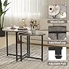 Amazon.com: Wolawu Nesting Table Small Round Coffee Table,Set of 2 End ...