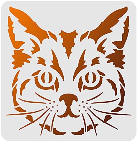 Amazon.com: FINGERINSPIRE Peeking Cat Painting Stencil 11.7x8.3inch ...