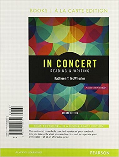 In Concert: An Integrated Approach to Reading and Writing, Books a la ...