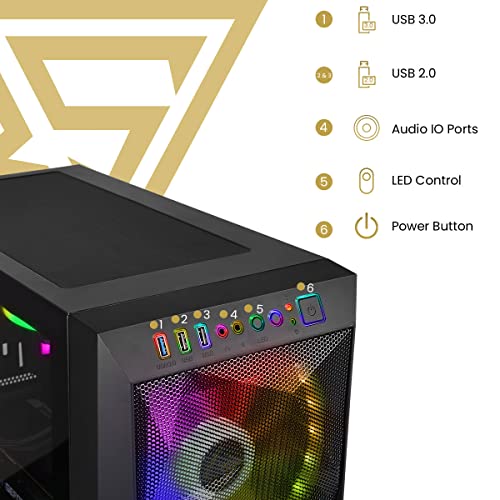 GAMDIAS APOLLO M1 ELITE MID TOWER 2 ARGB TEMPERED GLASS FAN - Middle East