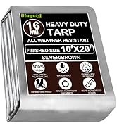 Amazon.com: Bluyard Heavy Duty Tarp - 8x10 Ft, 16 Mil Thick, UV & Fade ...