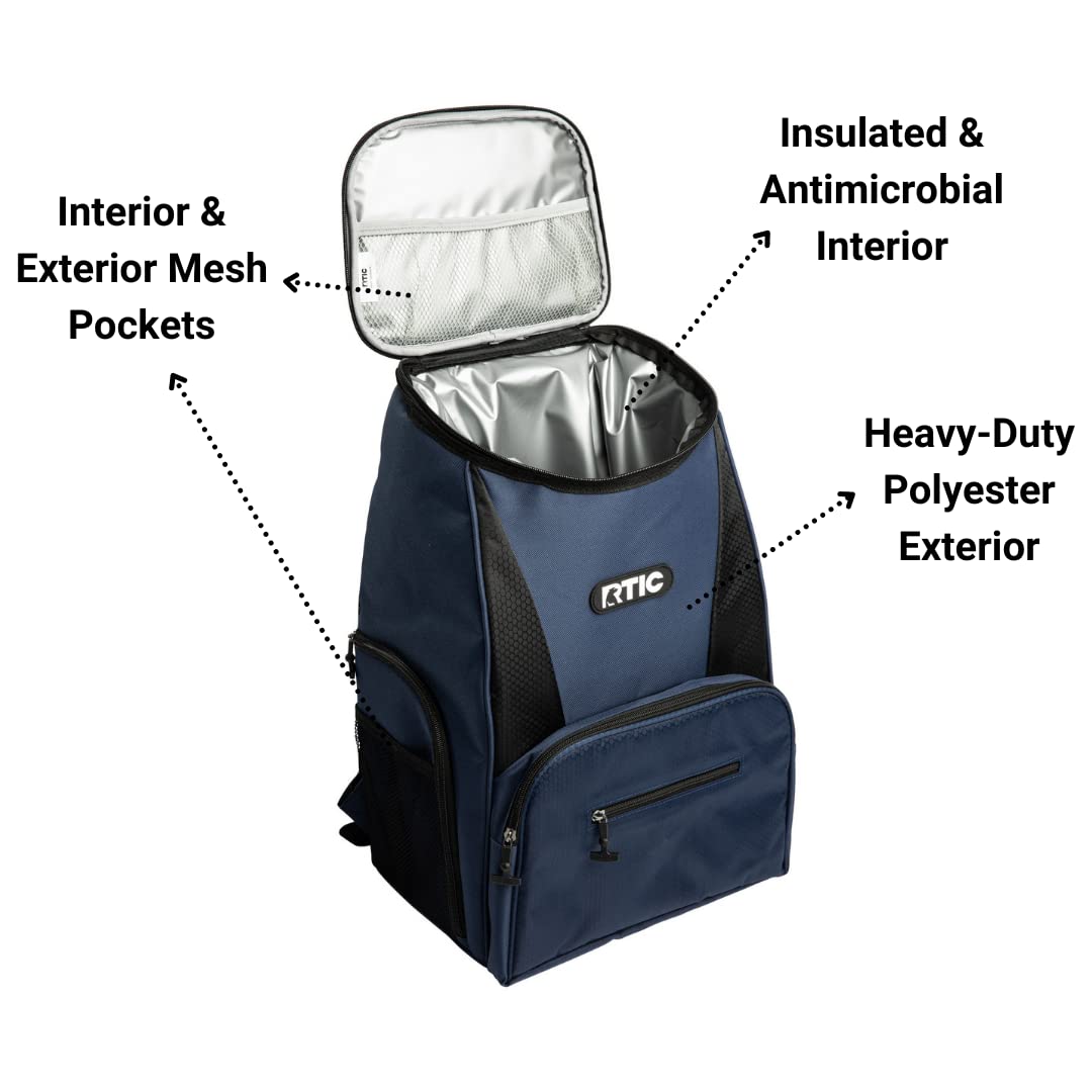 Snapklik.com : Lightweight Backpack Cooler, Navy & Black, 15 Can ...